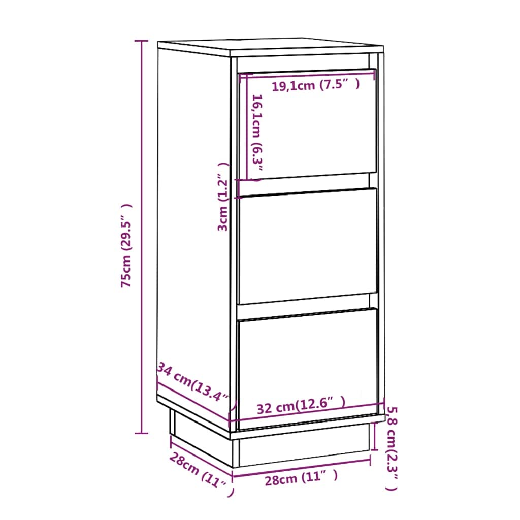 UTSRABFA Entryway Cabinets Kitchen Storage Cabinets Storage Cabinets Sideboards 2 pcs Black 12.6"x13.4"x29.5" Solid Wood Pine Suitable for Foyer, Entrance, Corridor, Bedroom