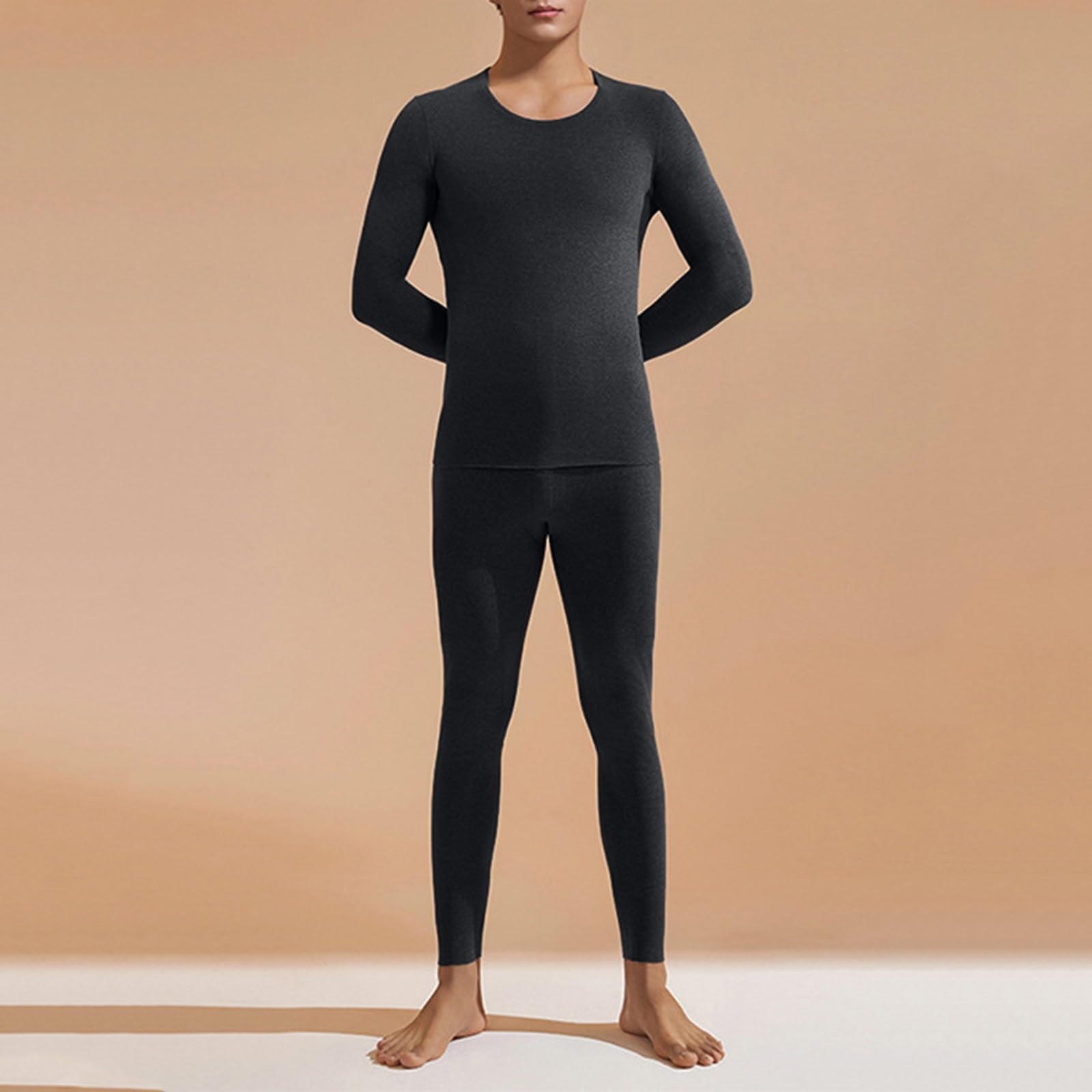 Thermal Underwear Set for Men Sport Fleece Lined Base Layer Long Johns for Men Quick Dry Top Bottom for Cold Weather