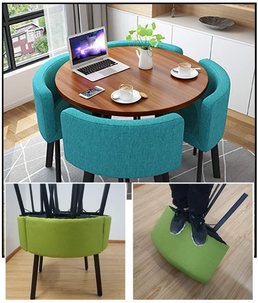 Office Reception Round Table- Office Table and Chair Set Reception Coffee Table, Living Room Table and Chair Set Balcony Restaurant Combination Table Simple Modern Small Round Table Reception Business