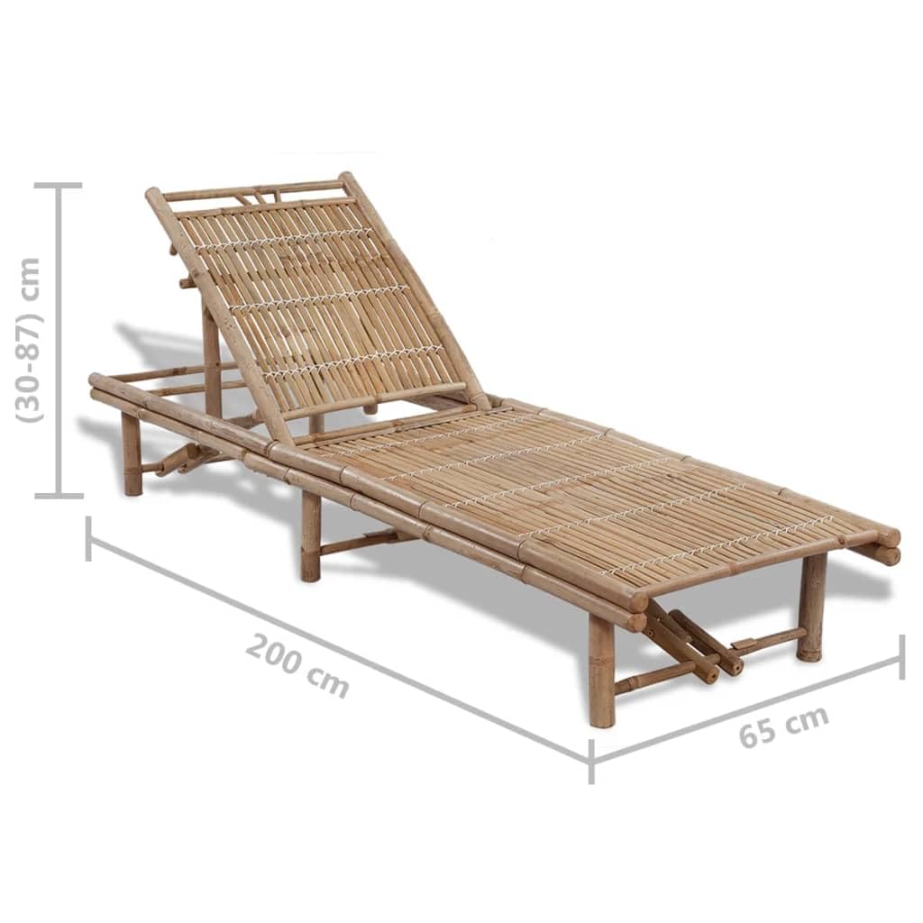 UTSRABFA Leisure Chair Pool Chairs Layout Chair Outdoor Loungers Sun Lounger Bamboo Suitable for Beach, Patio, Backyard, Poolside, Outdoor