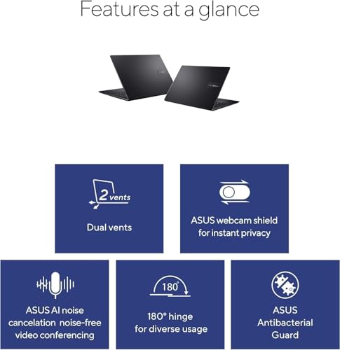ASUS Vivobook 16 Laptop Computer, 16 Inch Laptop i5 WUXGA, Intel 10-Core i5 Laptop Microsoft Office Lifetime,8GB RAM 256GB SSD Windows 11 Pro Notebook PC|Backlit Keyboard 10-Key Number Pad|HDMI|USB-C