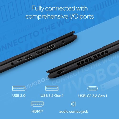 ASUS Vivobook 16 Laptop Computer, 16 Inch Laptop i5 WUXGA, Intel 10-Core i5 Laptop Microsoft Office Lifetime,8GB RAM 256GB SSD Windows 11 Pro Notebook PC|Backlit Keyboard 10-Key Number Pad|HDMI|USB-C