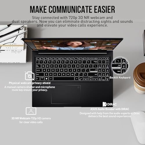 ASUS Vivobook 16 Laptop Computer, 16 Inch Laptop i5 WUXGA, Intel 10-Core i5 Laptop Microsoft Office Lifetime,8GB RAM 256GB SSD Windows 11 Pro Notebook PC|Backlit Keyboard 10-Key Number Pad|HDMI|USB-C