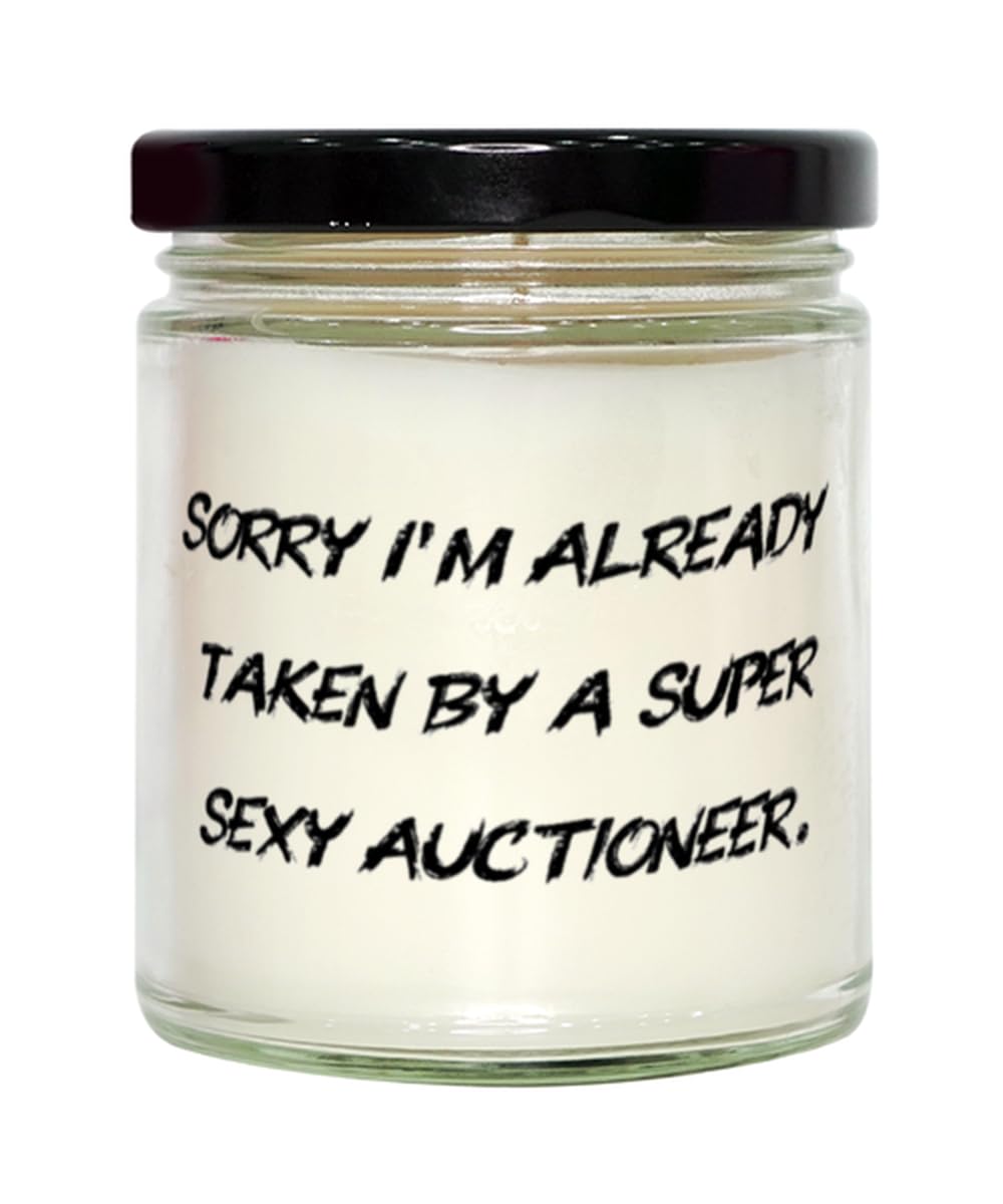 Appreciation Auctioneer Gifts, Sorry I, Sarcastic Birthday Scent Candle Gifts Idea For Men Women, Auctioneer Gifts From Friends, Auctioneer gift ideas, Personalized auctioneer gifts, Unique auctioneer