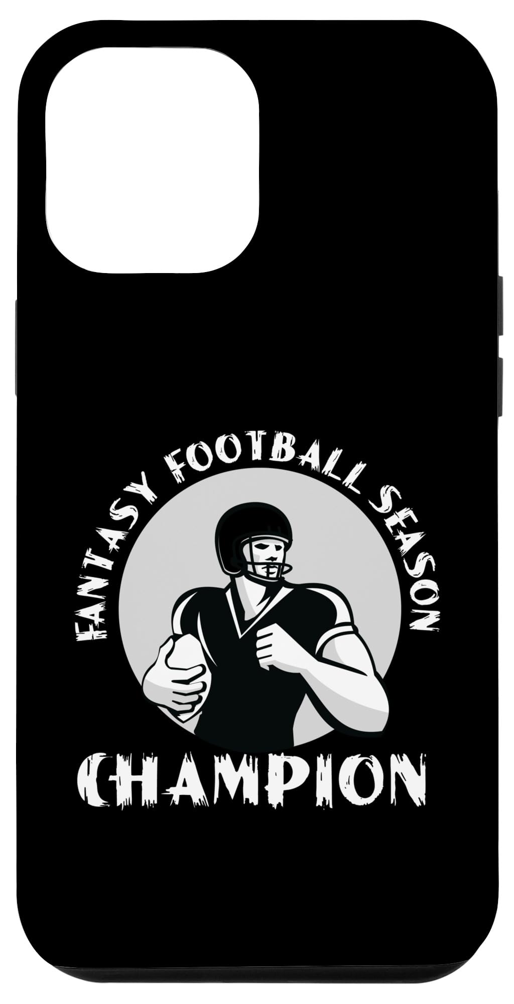 iPhone 13 Pro Max Fantasy Football Champion Cartoon Graphic Logo Case