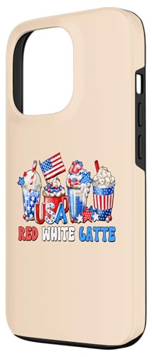iPhone 13 Pro Funny Fourth Of July Coffee Mugs For Women Red White Latte Case