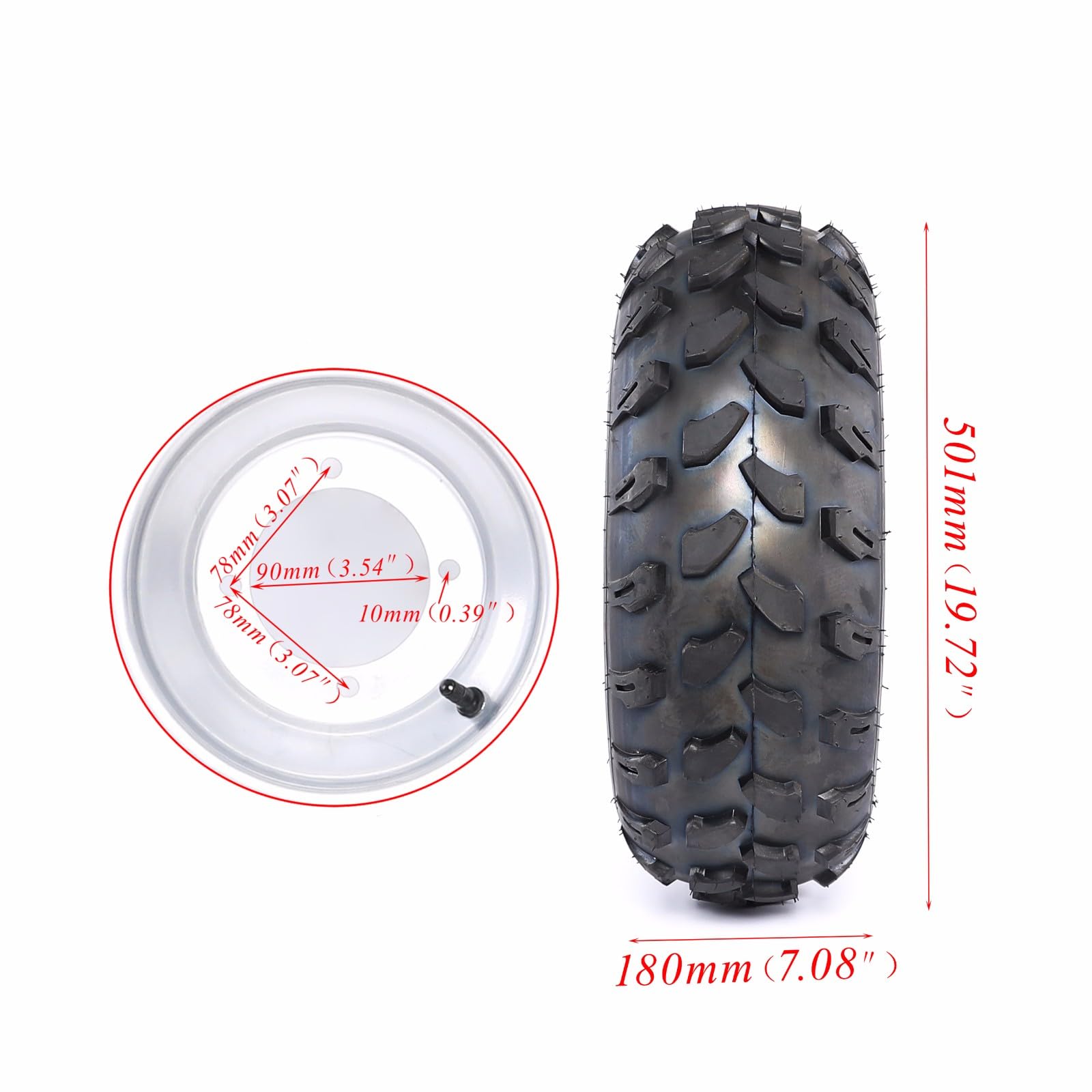 YC Yier 40" Go Kart Rear Axle Kit & 48V 1000W Electric Brushless Motor Controller Differential &19x7-8" Wheels Tires + Front Steering Shaft for ATV Quad Buggy 4 Wheelers Dolly Cart Trike Tricycle