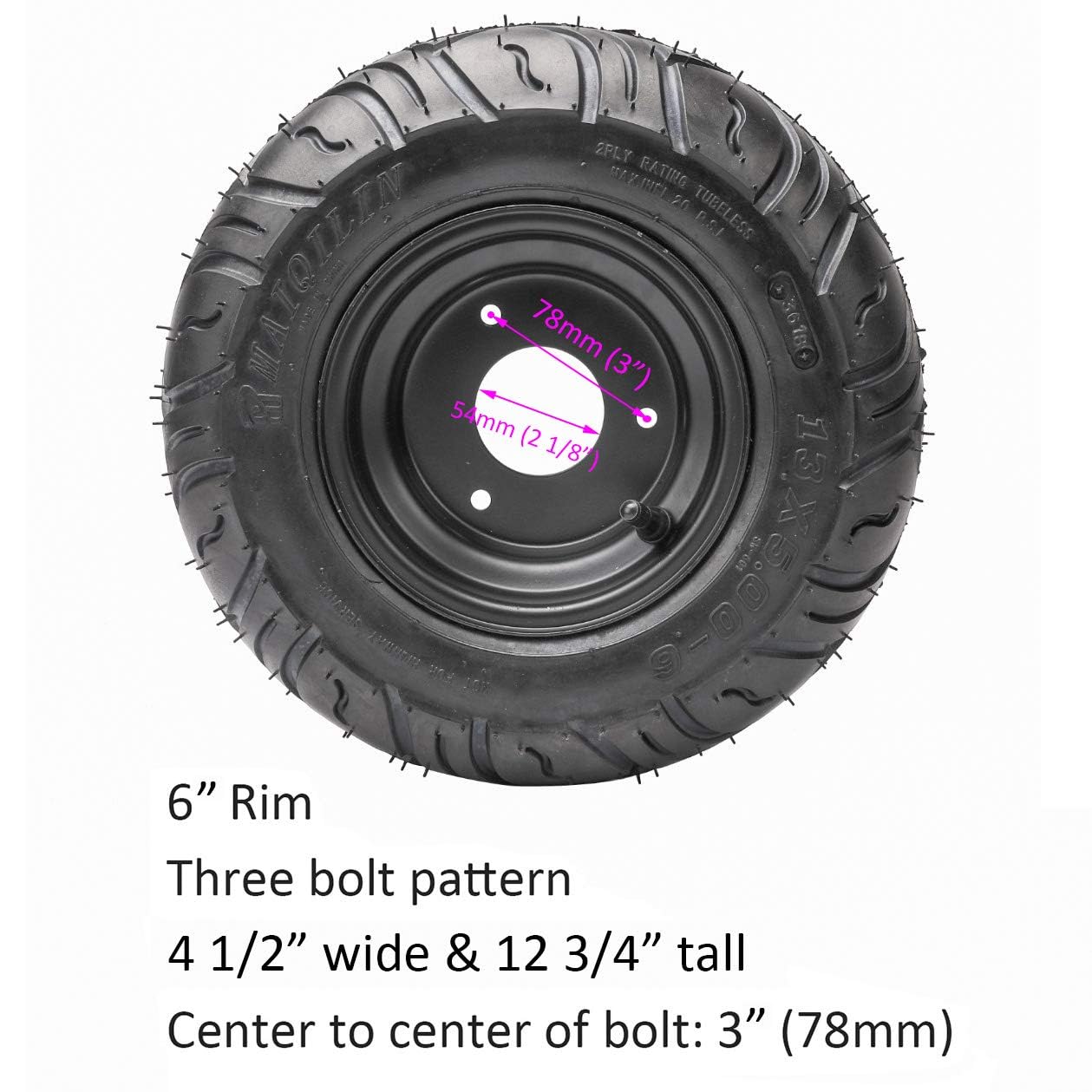 YC Yier 34" Go Kart Rear Axle Kit & 48V 1000W Electric Brushless Motor Controller Differential & 13x5.00-6" Wheels Tires + Front Steering Shaft for ATV Quad Buggy 4 Wheelers Dolly Cart Trike Tricycle