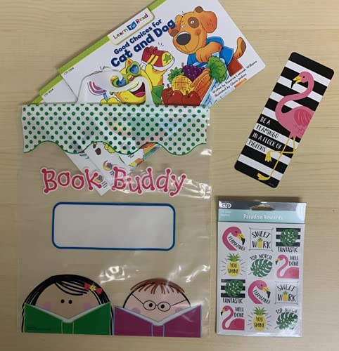 Creative Teaching Press Stick Kids Book Buddy Bags, CTP Classroom Supplies, Multi-Color, Pack of 6, 10 1/2β x 12 1/2β