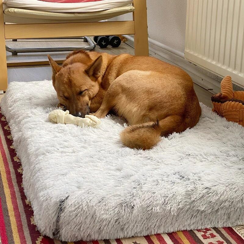 VOODUE Soft Plush Pet Pad Pet Blanket Bed Mat for Small Medium Dog Cat Puppy Rabbit Thickened Sofa Cushion Home Rug Keep Warm Pet Items (Color : Brown, Size : S 40x30x5cm)