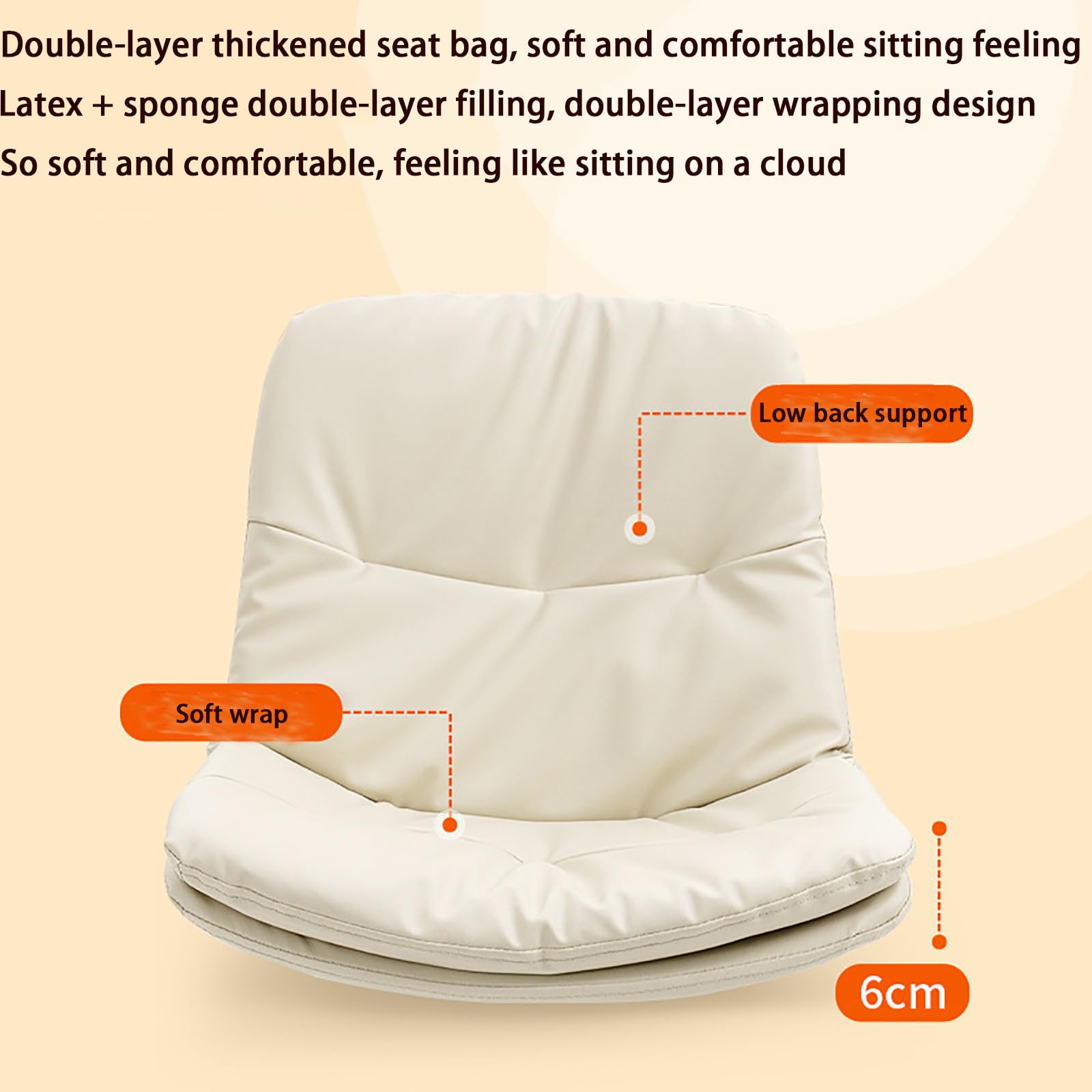 Ergonomic Desk Chair Computer Chair, Home Sedentary and Comfortable Makeup Chair, Desk Chair, Study Lift Stool, College Dormitory Backrest Swivel Chair B Orange