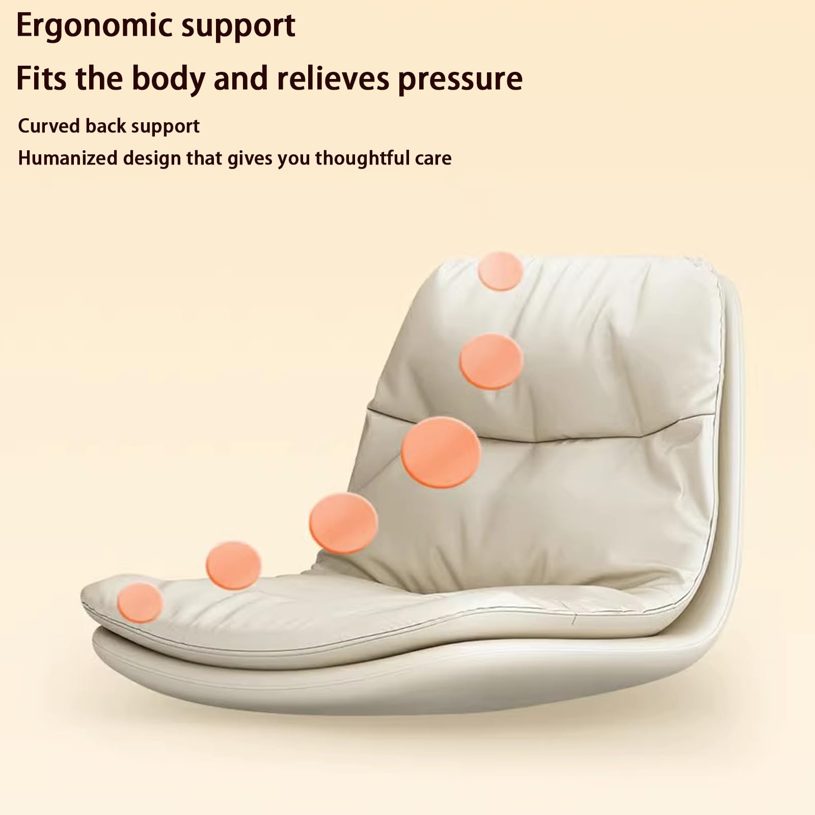 Ergonomic Desk Chair Computer Chair, Home Sedentary and Comfortable Makeup Chair, Desk Chair, Study Lift Stool, College Dormitory Backrest Swivel Chair B Orange