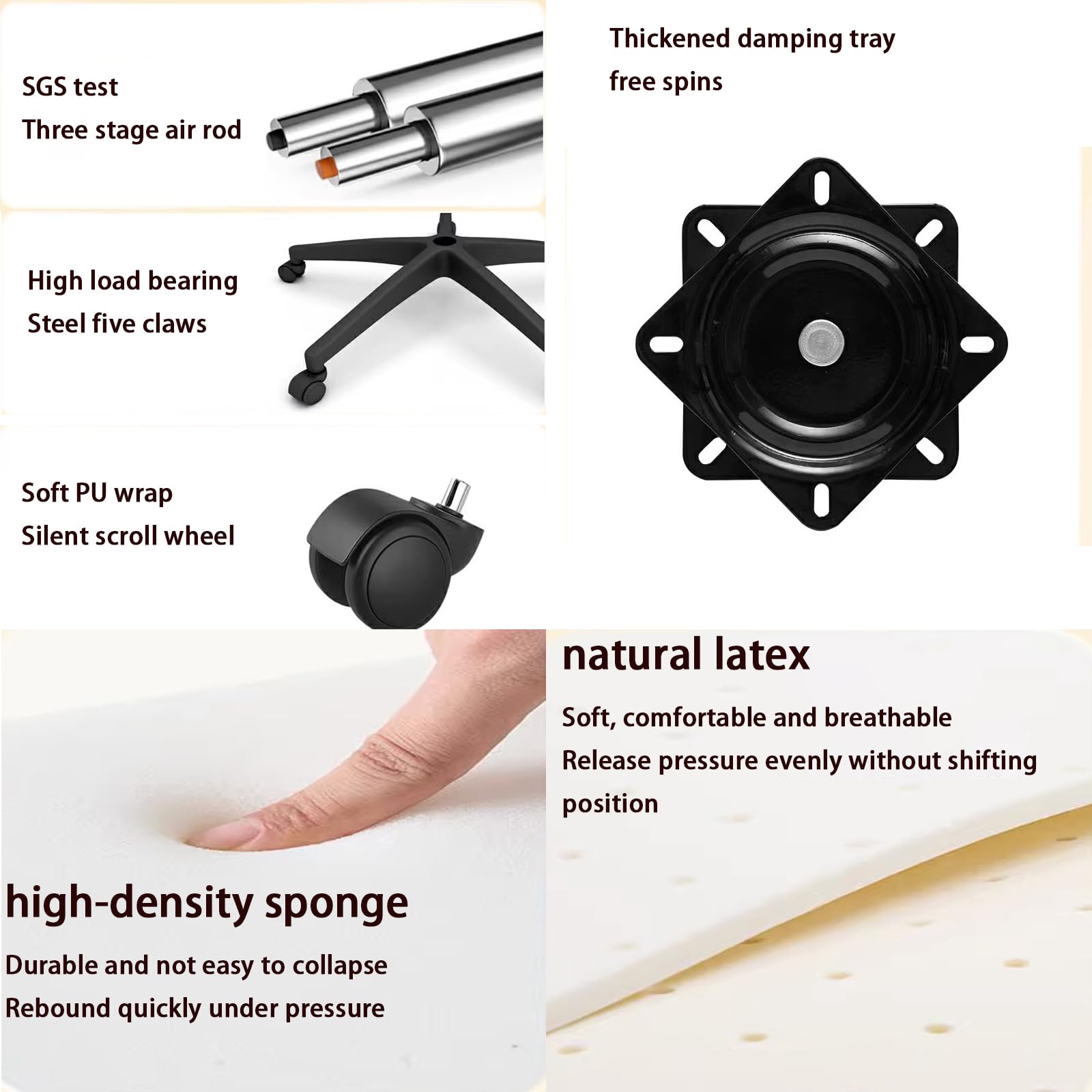 Ergonomic Desk Chair Computer Chair, Home Sedentary and Comfortable Makeup Chair, Desk Chair, Study Lift Stool, College Dormitory Backrest Swivel Chair B Orange