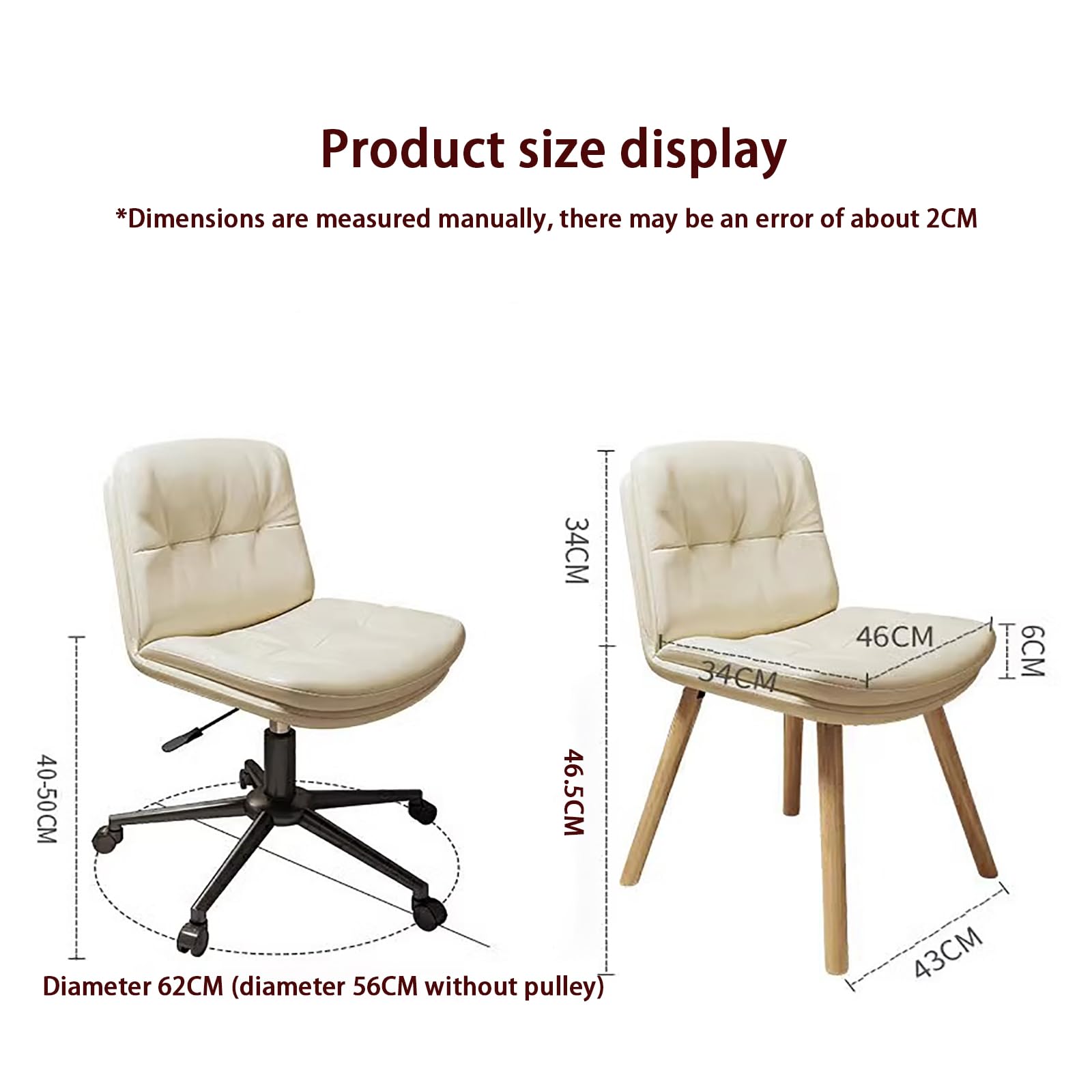 Ergonomic Desk Chair Computer Chair, Home Sedentary and Comfortable Makeup Chair, Desk Chair, Study Lift Stool, College Dormitory Backrest Swivel Chair B Orange