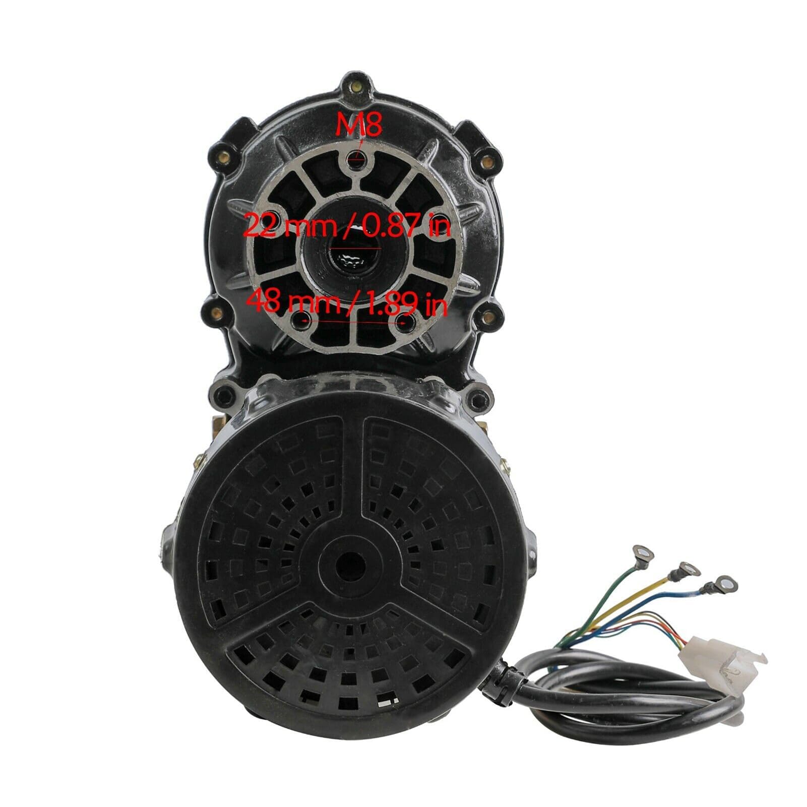 YC Yier 30" Go Kart Rear Axle Kit & 48V 1000W Electric Brushless Motor Controller Differential &16x8-7" Wheels Tires + Front Steering Shaft for ATV Quad Buggy 4 Wh