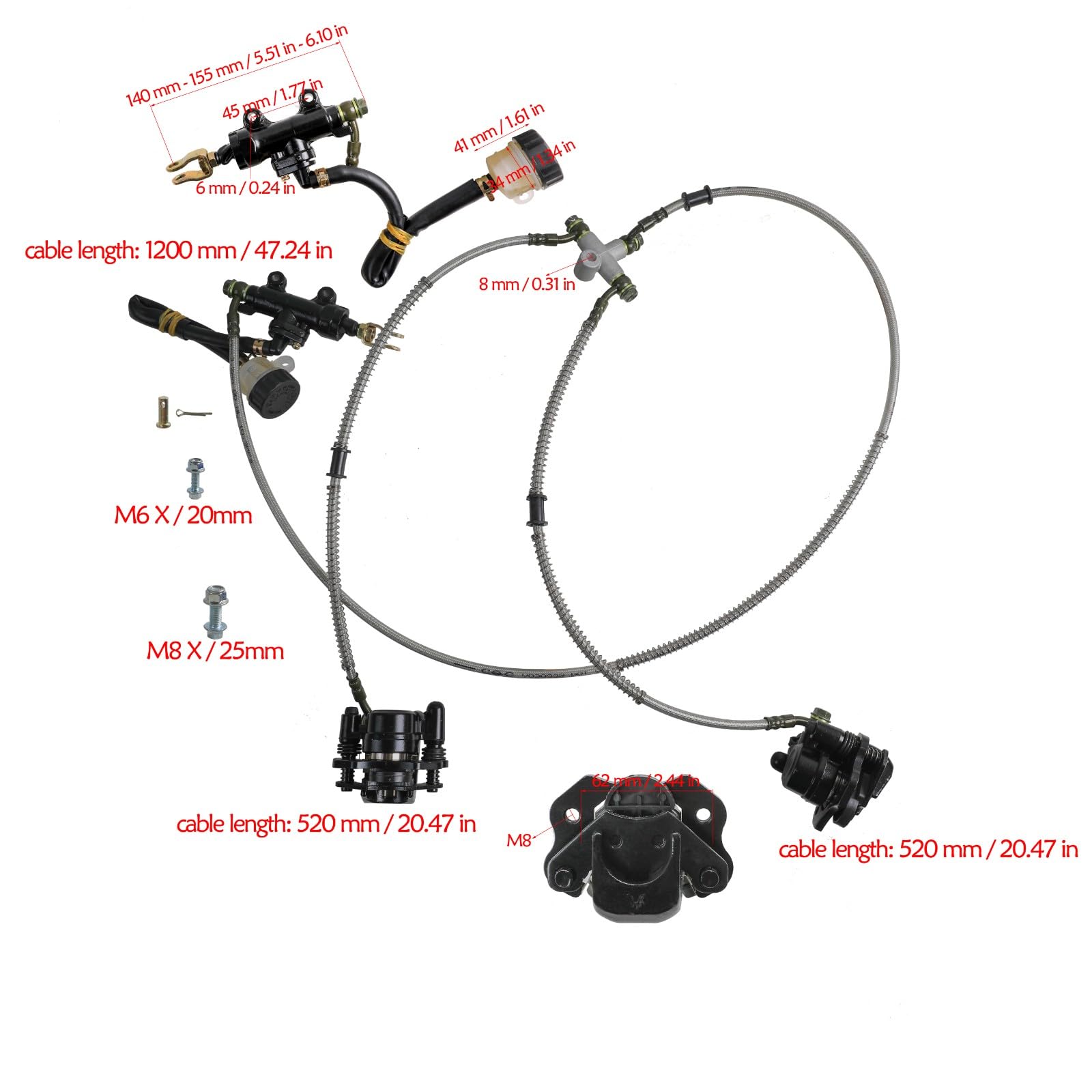 YC Yier 30" Go Kart Rear Axle Kit & 48V 1000W Electric Brushless Motor Controller Differential &16x8-7" Wheels Tires + Front Steering Shaft for ATV Quad Buggy 4 Wh