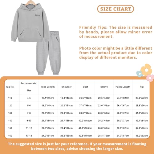 Doomiva Boys Athletic Sweatshirt Hoodie Tracksuit Kids Hooded Tee Shirts and Running Pants Sweatpants with Pockets Set Black 7-8 Years