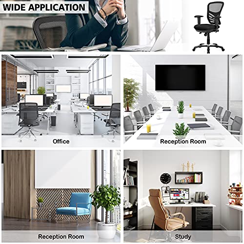 POWERSTONE Office Chair, Ergonomic Mesh Desk Chair with Adjustable Height Back Lumbar Support Armrest, Swivel Rolling Wheels Computer Chair, Task Chair, Black