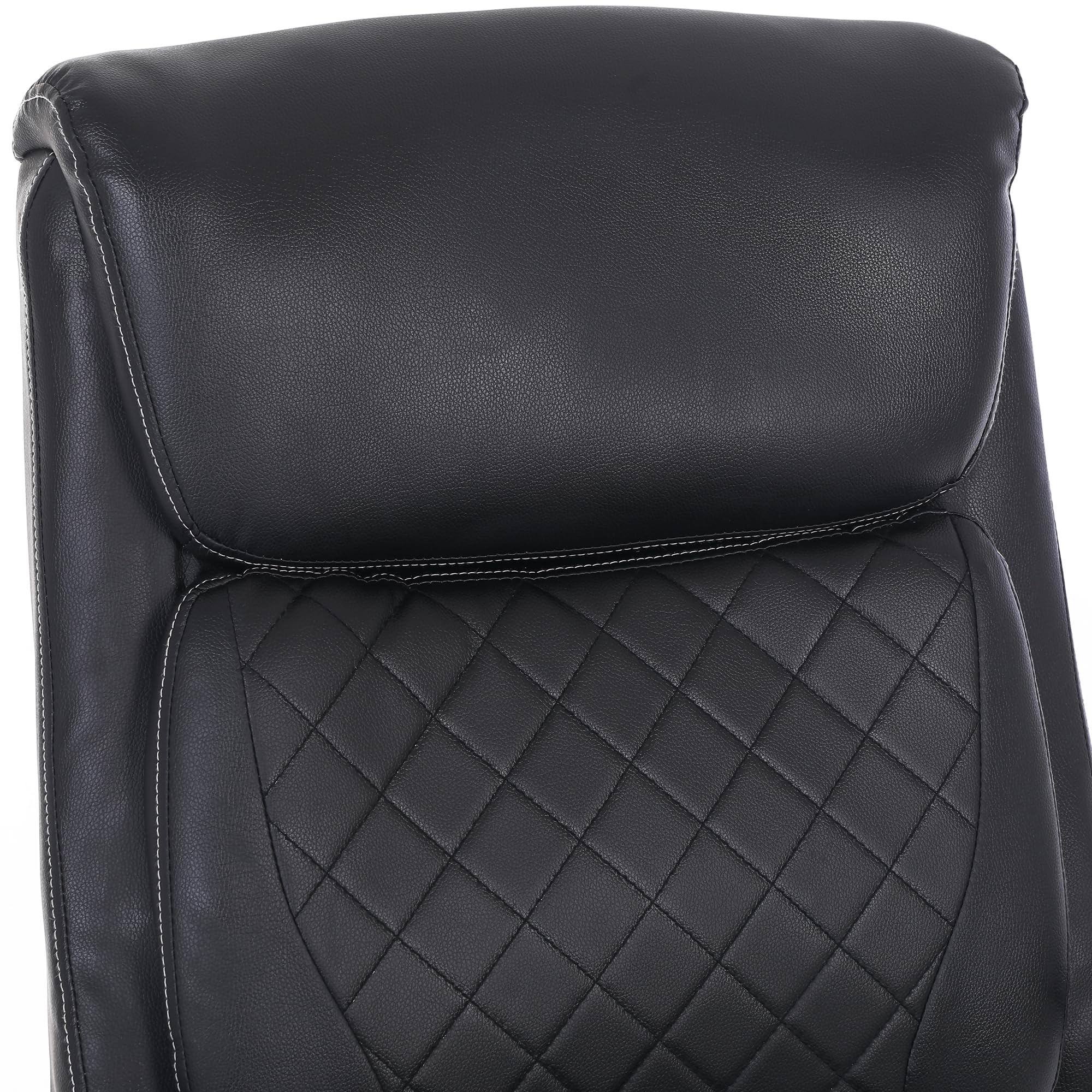 Office Desk Chair Set of 6 Black Home Office Chair Leather, Ergonomics Computer Desk Chairs in Bulk Comfortable Office Chair with Wheels Arm for Work Sturdy
