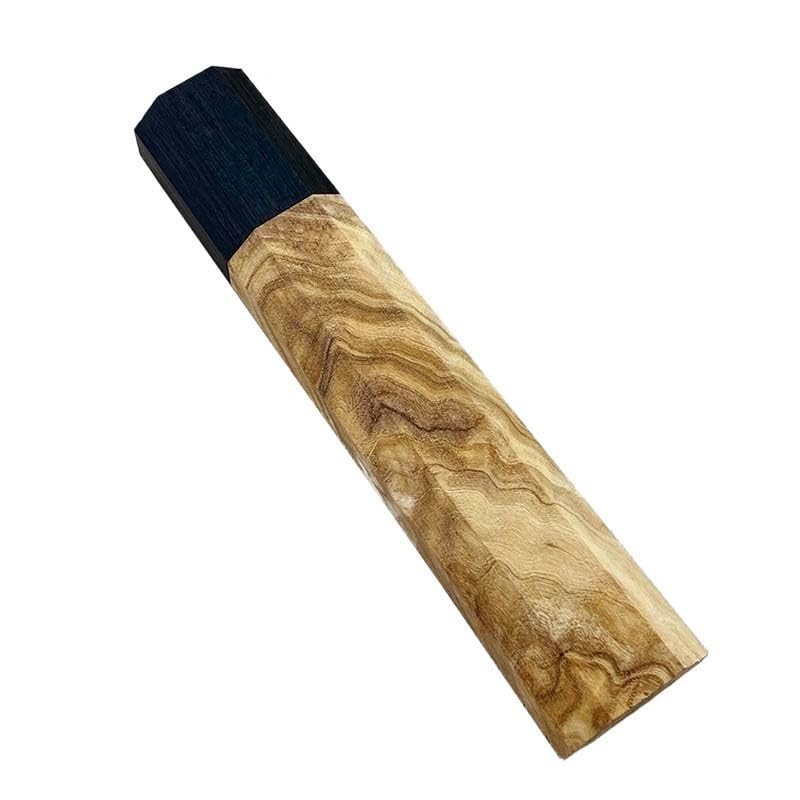 1PC Japanese Solid Wood Octagonal Knife Handle, Blank DIY Replacement is Suitable for Kitchen Knives, Fish Head Knives, Fruit Knives, Etc. (Size : A)