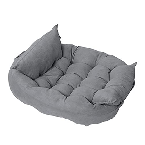 BaRdzo Multifunction Folding Square Cushion Pet Sofa Bed Waterproof Multi-Purpose Soft Dog House Mat Kennel (Color : J, Size : L)