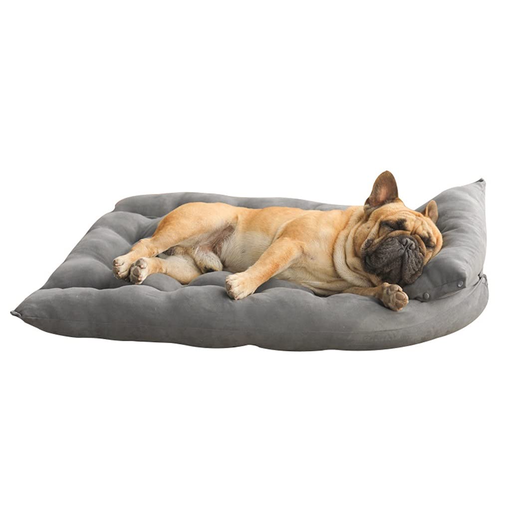BaRdzo Multifunction Folding Square Cushion Pet Sofa Bed Waterproof Multi-Purpose Soft Dog House Mat Kennel (Color : D, Size : Small)