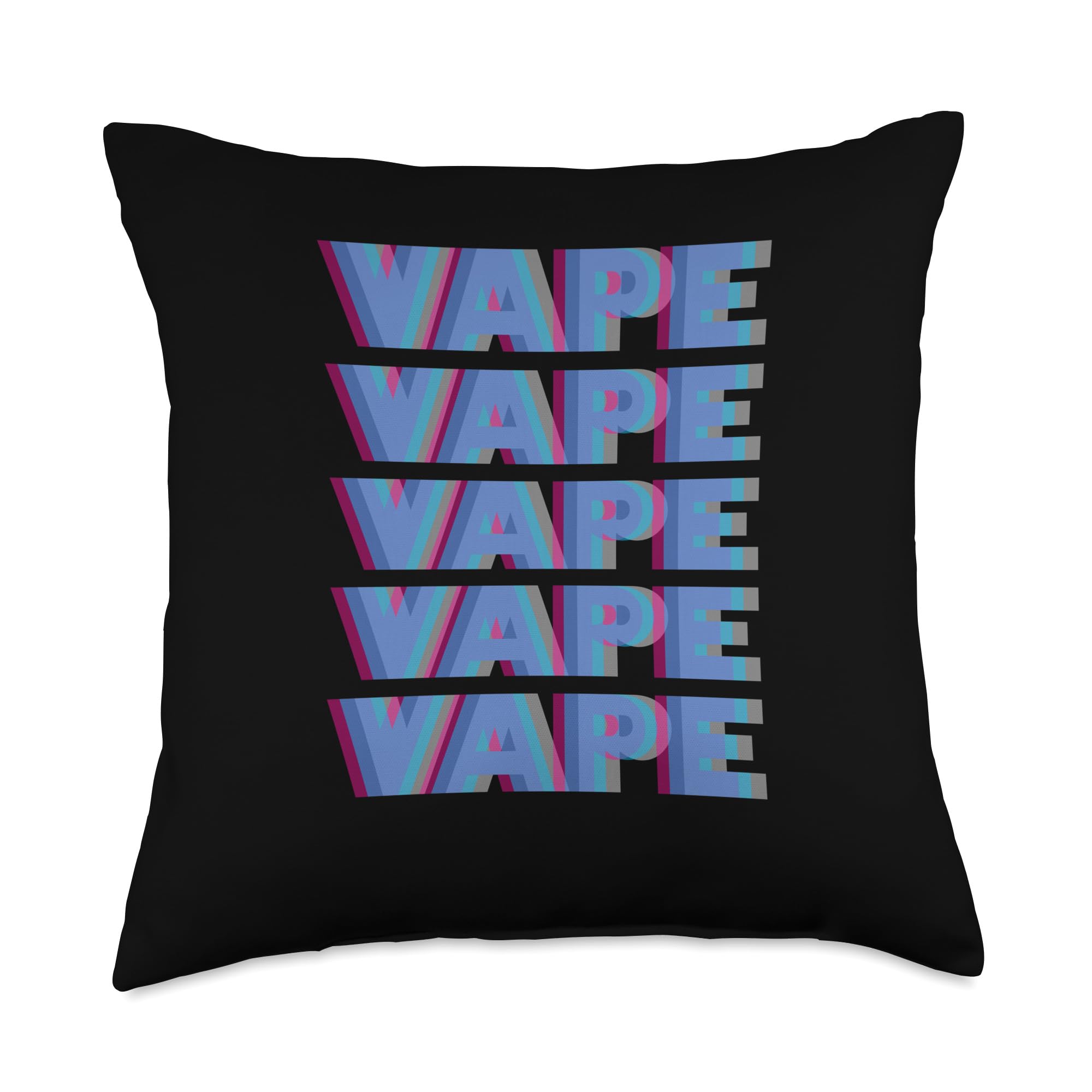 Vape Blurry Blue Throw Pillow