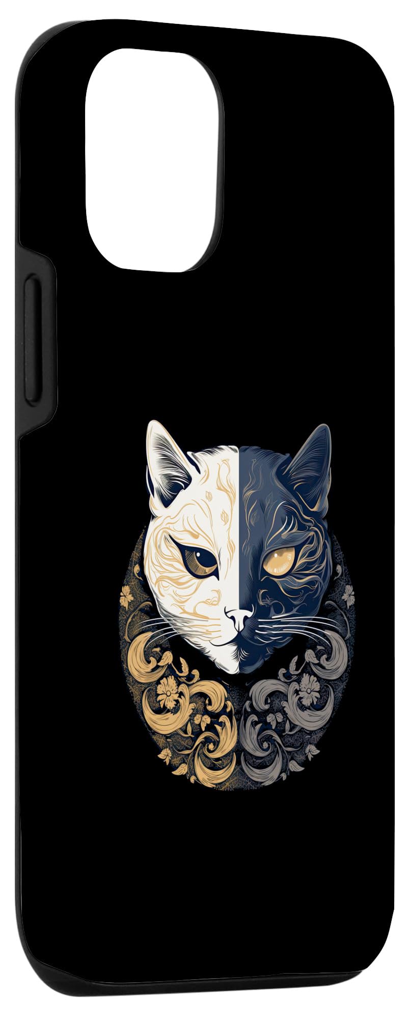 iPhone 13 Pro yin yang cats cat cute kitty anime kawaii Case