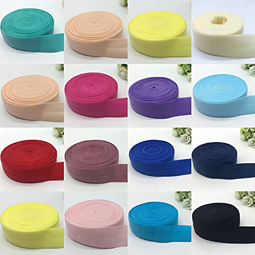 Sewing Ribbon, 5 Yards 25mm Elastic Band Multicolor Fold Over Spandex Elastic Ribbon for Sewing Lace Trim Waist Band Garment Accessory (Color : Gry)