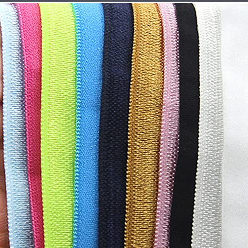 Sewing Ribbon, 5 Yards 15mm Elastic Band Multicolor Fold Over Spandex Elastic Ribbon for Sewing Lace Trim Waist Band Garment Accessory (Color : Red)