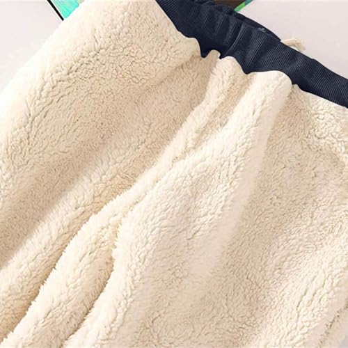 Fleece Trousers for Women Winter Warm Fleece Pants Sherpa Lined Sweatpants Christmas Print/Solid Jogger Track Pants with Pockets My Recent Orders Placed by Me