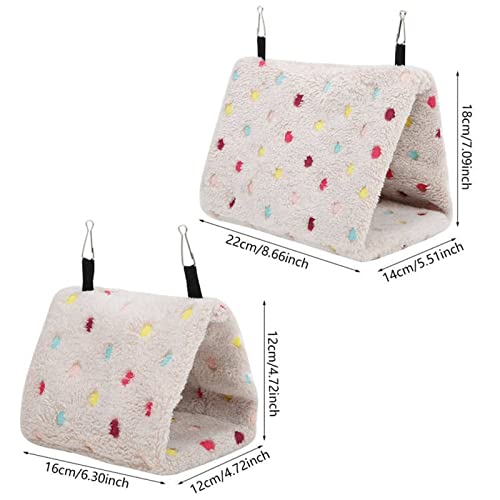 TATBUL Pets Hammocks Plush Hamster Hammock Warm Small Pets Hanging Nest Parrots Myna Birds House Cage Hanging Bed (Size : Medium)