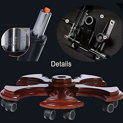 MayNuo Office Chair Gaming Chair Computer Chair Genuine Leather Home Solid Wood Swivel Chair Office Reclining Executive Chair Computer Mini Massage Chair