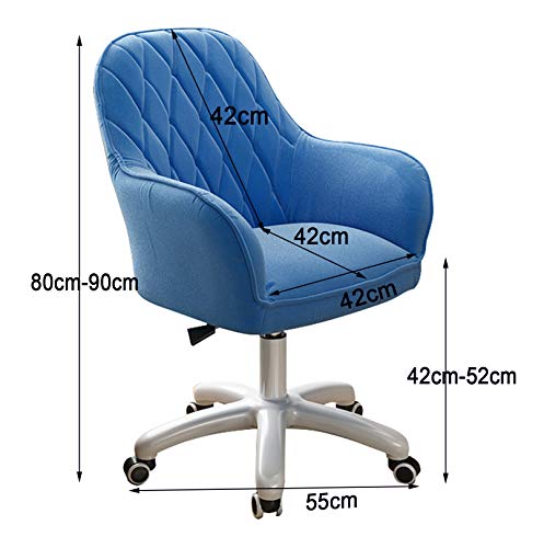 MayNuo Office Chair Gaming Chair Computer Chair Accent Leisure Chair,Padded Desk Chair Mid Back 360° Swivel Height Adjustable Rolling Task Chair Modern Upholstered Vanity Chair with/#3/#5