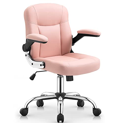 MayNuo Office Chair Gaming Chair Computer Chair Home Office Chairs Pink Leather Offce Chair with Wheels Swivels/3-Pack/Light Grey