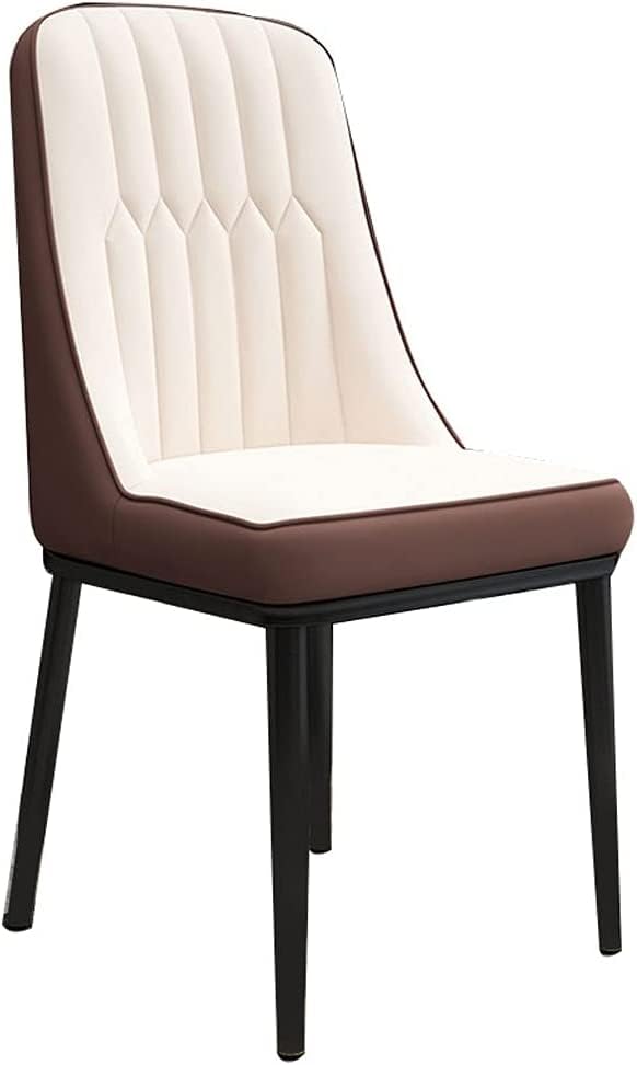 SHAWLA Chairs Dining Chairs Kitchen Chairs,with PU Cushion Seat Back Modern Mid Century Living Room Side Chairs with Metal Legs (Size:Black Gold feet,Color:Yellow)