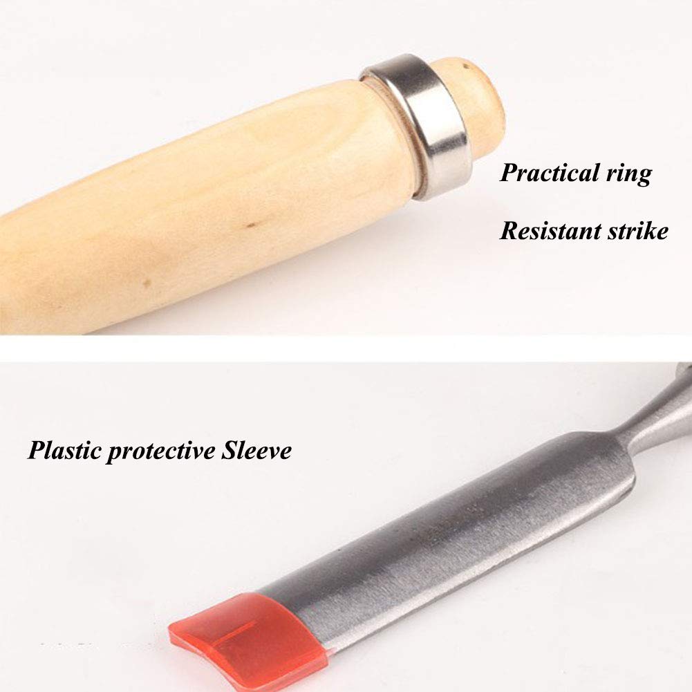 Chisel Set Woodworking Chisel Semicircle Chisel Wooden Handle Engraving Knife Woodworking Tools, Carbon Steel Blade Wood Handle(4 Pieces) Hand Tools