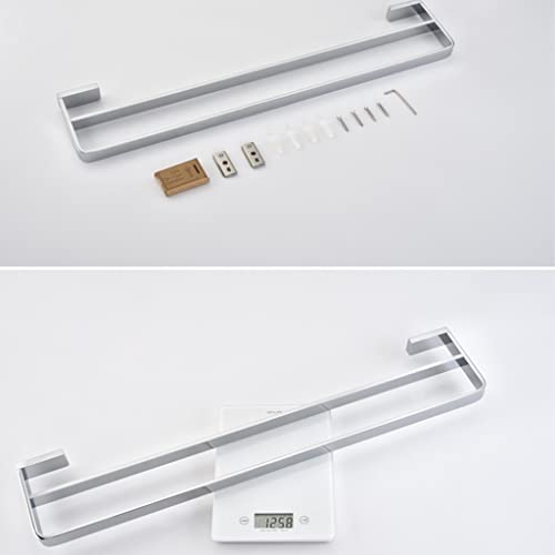 Bath Towel Bar Solid All Copper Double Rod Towel Rail, Bathroom Towel Rack, High-end Towel Bar Hardware Pendant Towel Holder (Color : 40CM)