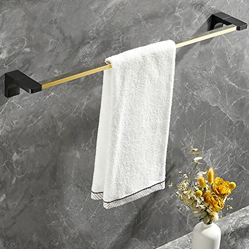 Bath Towel Bar Black Gold All Copper Towel Rack, Light Luxury Minimalist Bathroom Hardware Pendant, Towel Bar Towel Rail Towel Holder (Color : Single Pole)