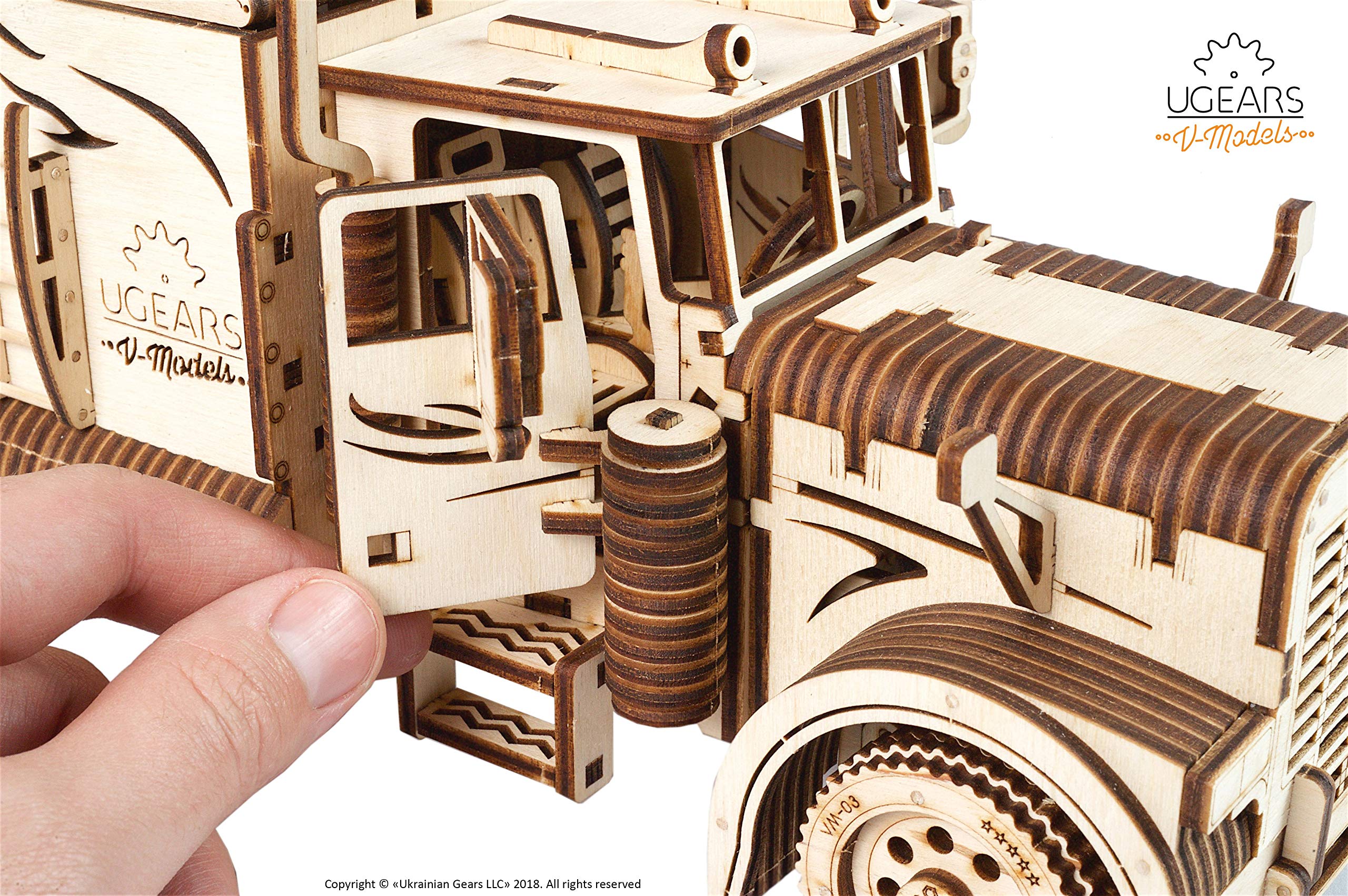 UGEARS Bundle Heavy Boy Truck VM-03 and Trailer for Heavy Boy Truck VM-03 Self-Assembling 3D Wooden Model Models 3-D Wooden Puzzle - Mechanical Heavy Boy Truck VM-03