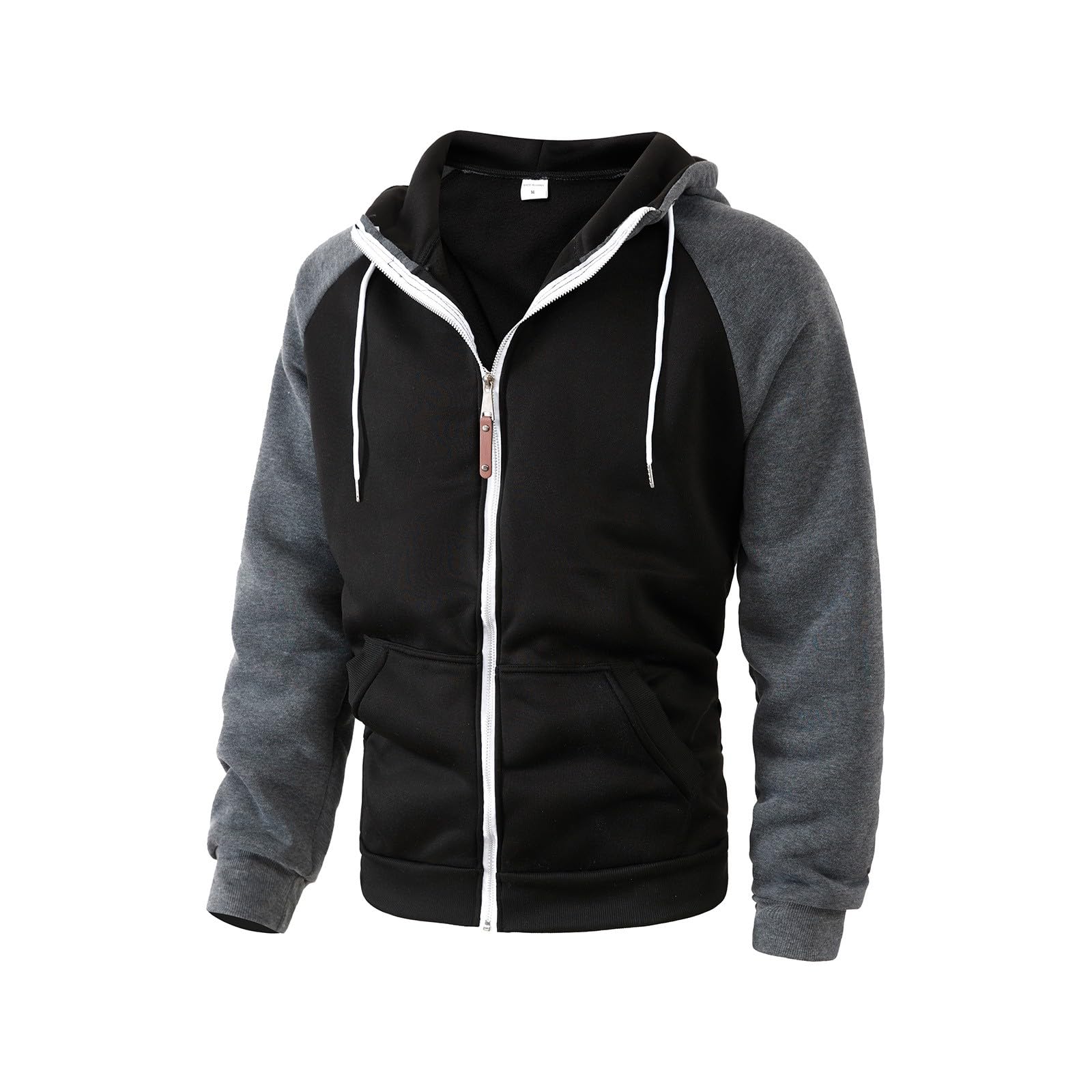Hoodies for Men Pullover, Men's Hooded Sweatshirts Cotton Long Sleeve Casual Pullover Hoodie for Gym Solid Color with Pocket
