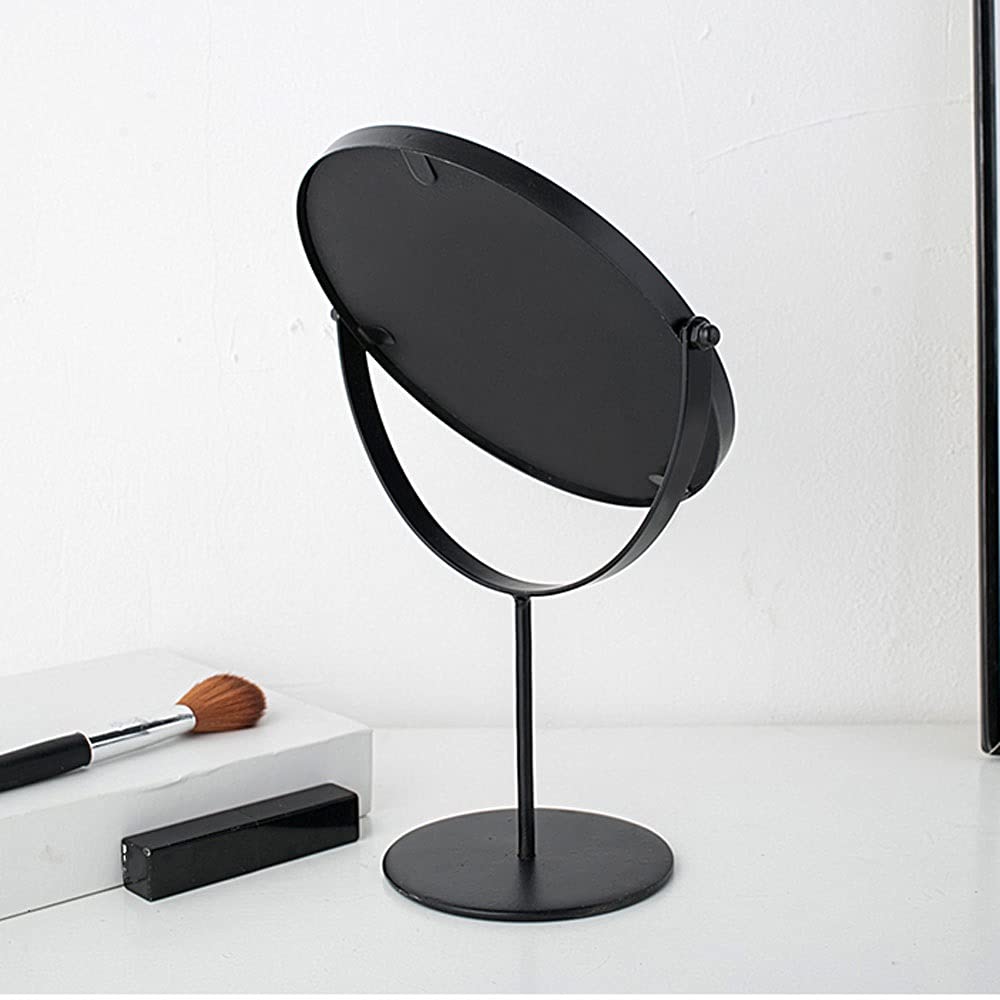 LEEOX Cosmetic Mirror Portable Makeup Mirror with Stand, 350° Rotation Cosmetic Mirror, Round,Vanity Mirror with Stand and Removable Base