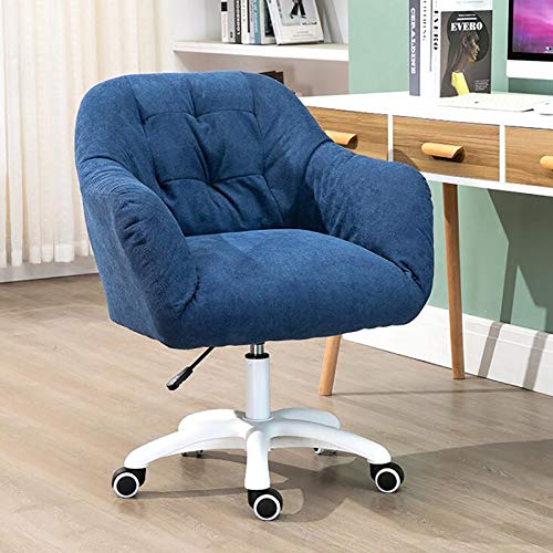 MayNuo Office Chair Gaming Chair Computer Chair Adjustable Task Computer Chair,Modern Desk Chair Mid Back Swivel Chair with Armrest,Ergonomic Executive Chair for Women Men Adults,H/Blue a/42*42*63Cm(1