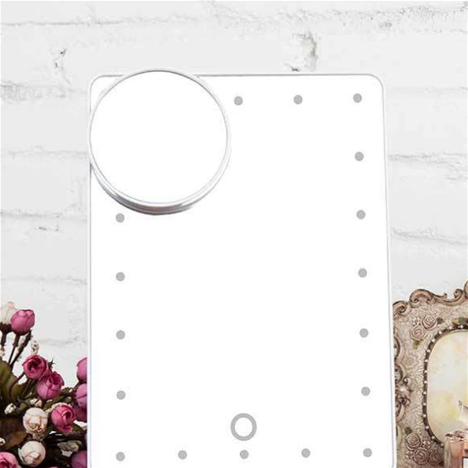 KOHARA 5X Magnification Round Makeup Mirror Folding Pocket Makeup Mirror Acne Pores Eye Makeup Mirror Magnification Compact Mirror