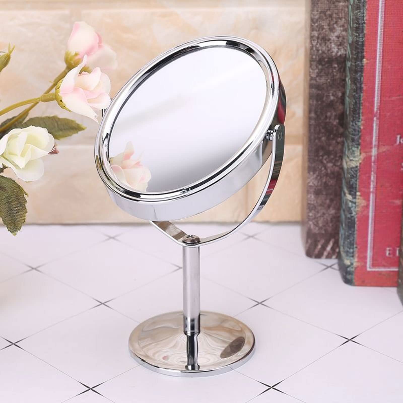 LCARY Makeup Mirror 1pc Beauty Makeup Cosmetic Mirror Double-Sided Normal Stand Mirror