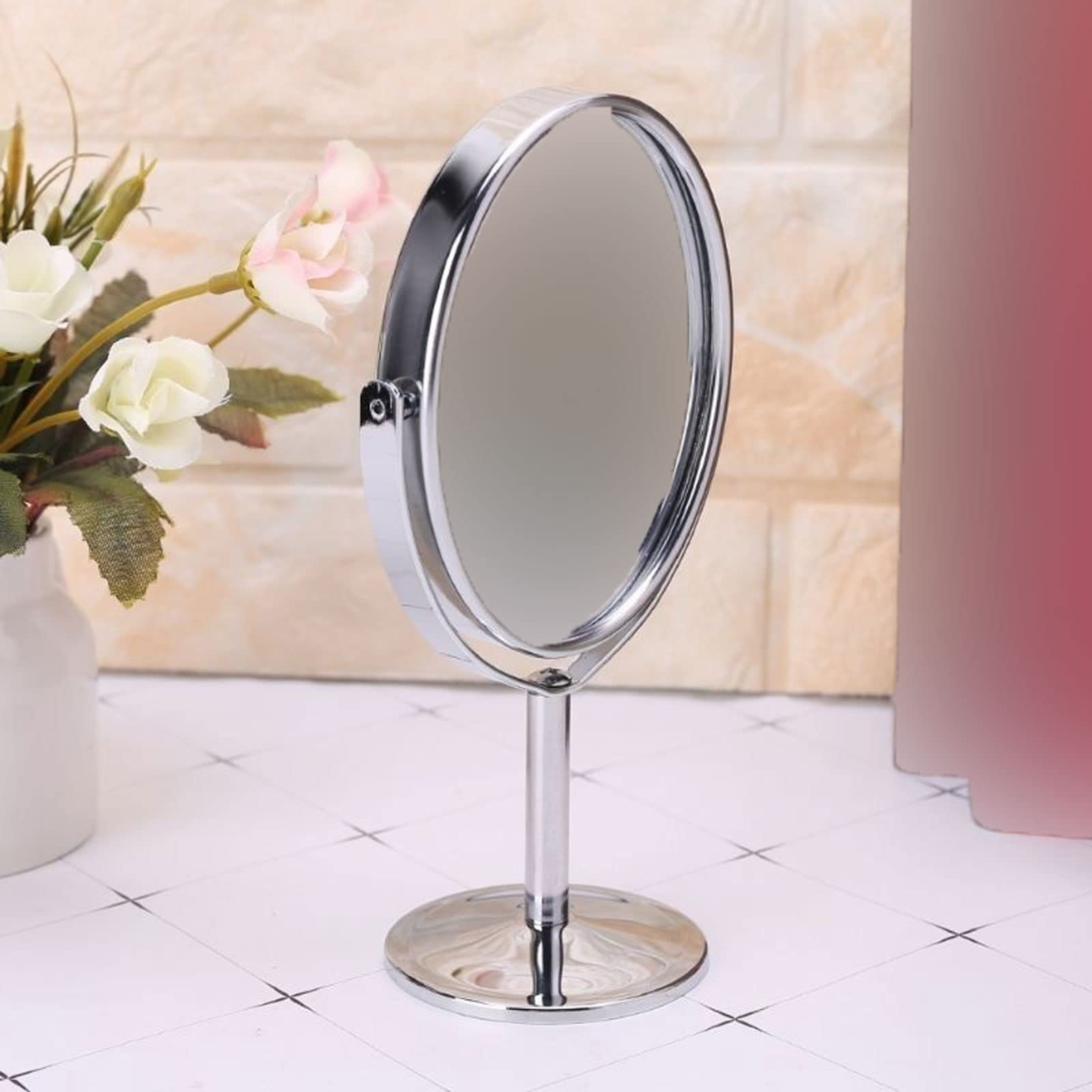 LCARY Makeup Mirror 1pc Beauty Makeup Cosmetic Mirror Double-Sided Normal Stand Mirror