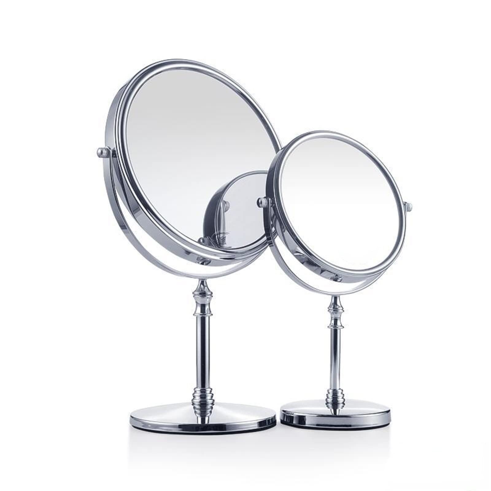KOHARA Magnification Makeup Mirror 360 Rotating Professional Desktop Cosmetic Mirror 8" Double Sided Magnifier Stand (Color : Gold 6 inches)