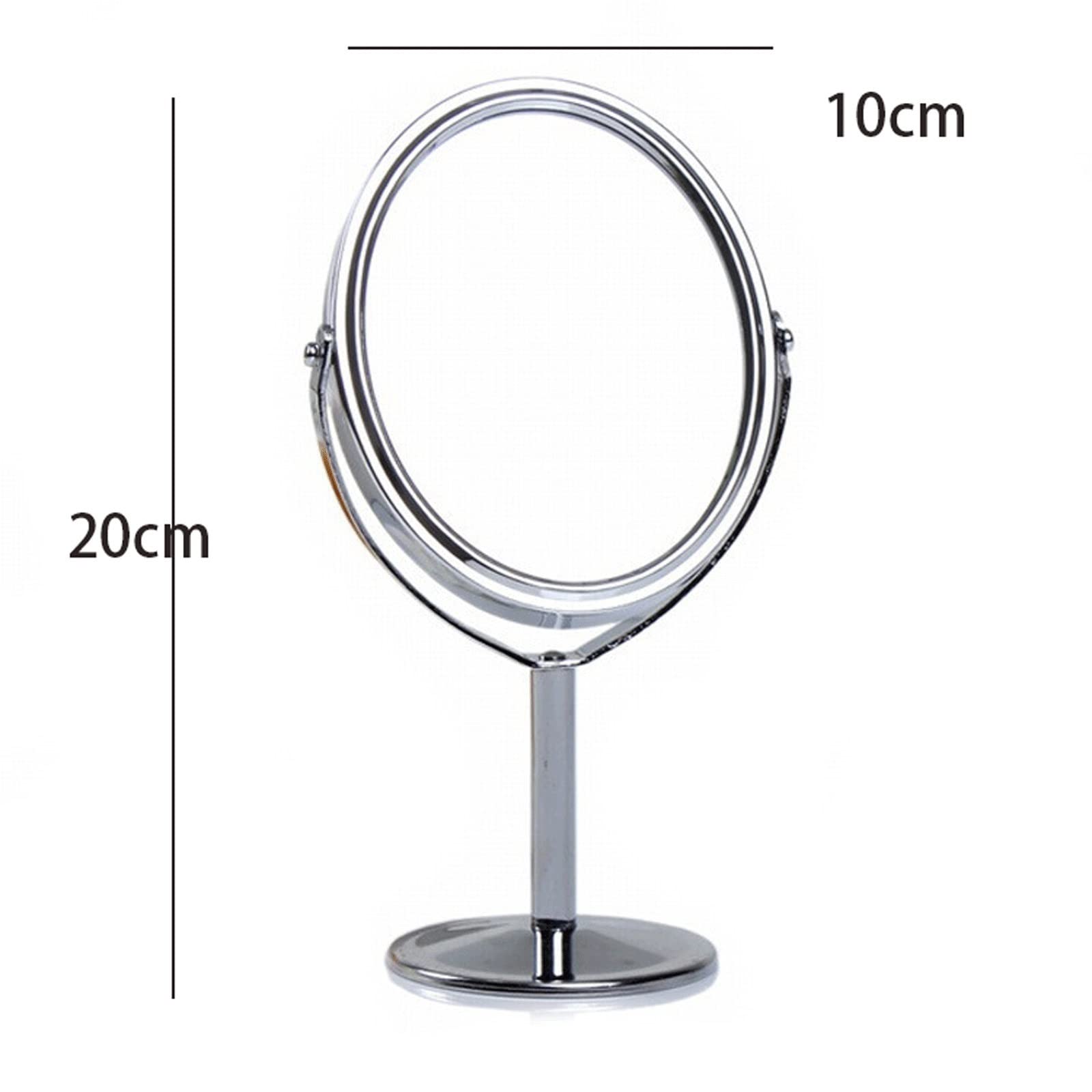 LEEOX Make Up Mirror Magnification Circular Makeup Mirror Dual 2 Sided Round Shape Rotating Cosmetic Mirror Stand Magnifier Mirror Standing Mirror