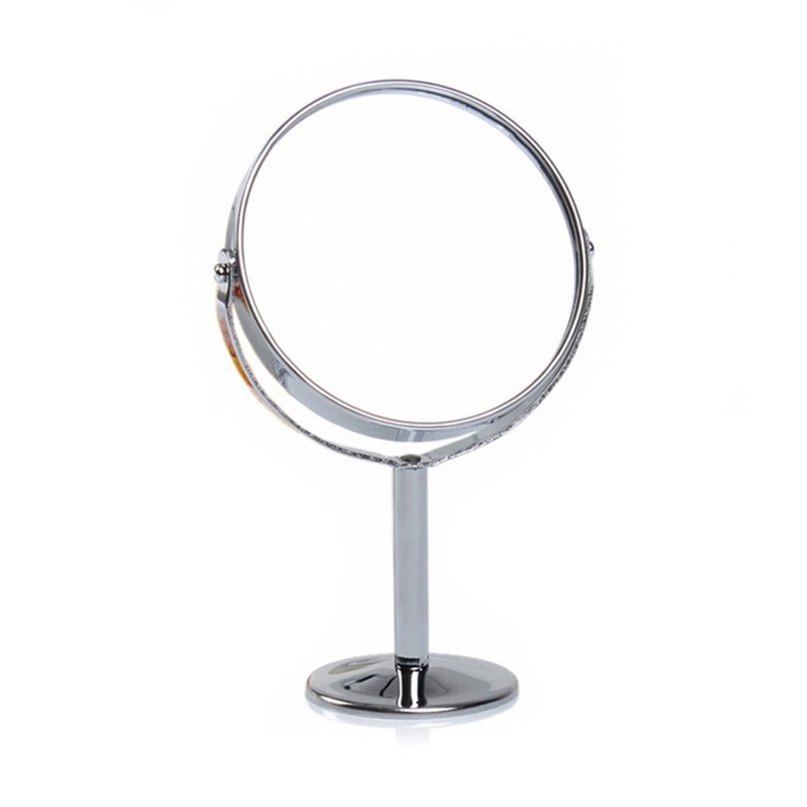 LEEOX Make Up Mirror Magnification Circular Makeup Mirror Dual 2 Sided Round Shape Rotating Cosmetic Mirror Stand Magnifier Mirror Standing Mirror