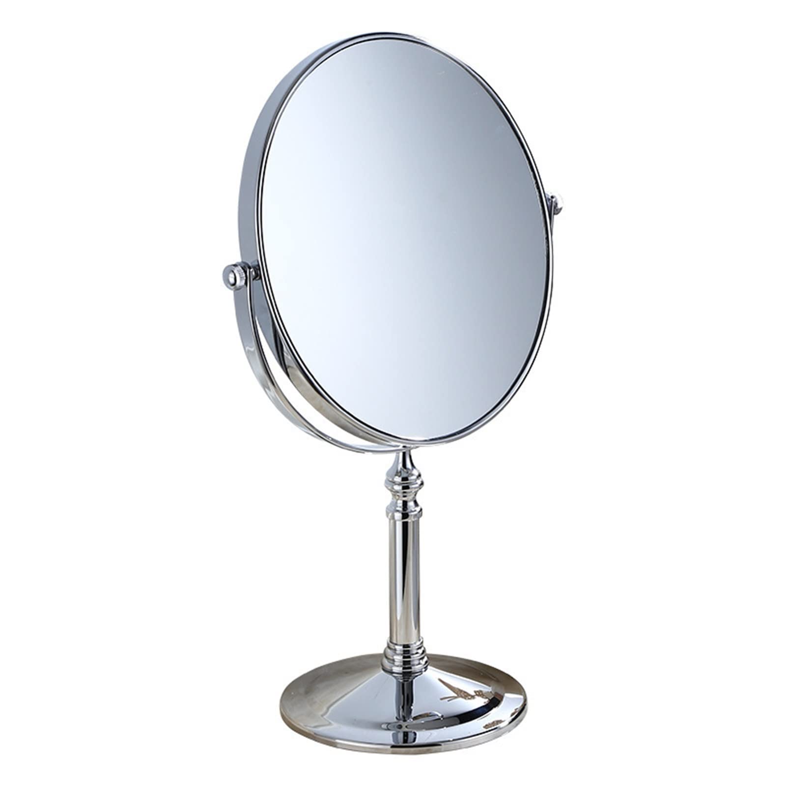 KOHARA Magnification Makeup Mirror 360 Rotating Professional Desktop Cosmetic Mirror 8" Double Sided Magnifier Stand (Color : Black 6 inches)